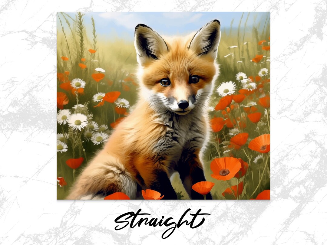 Charming Fox Digital Artwork, Printable Cute Fox Illustration, Nature ...