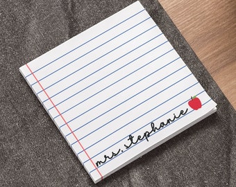 School Personalized Name Sticky Notes Post-it® Note Pads Teacher ...