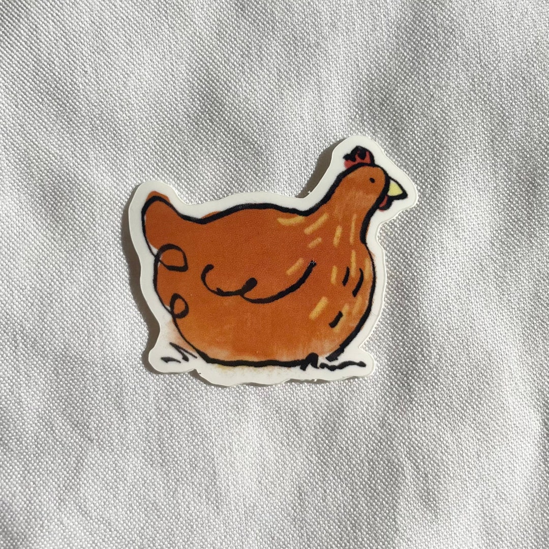 Nesting Hen Chicken Vinyl Sticker - Etsy