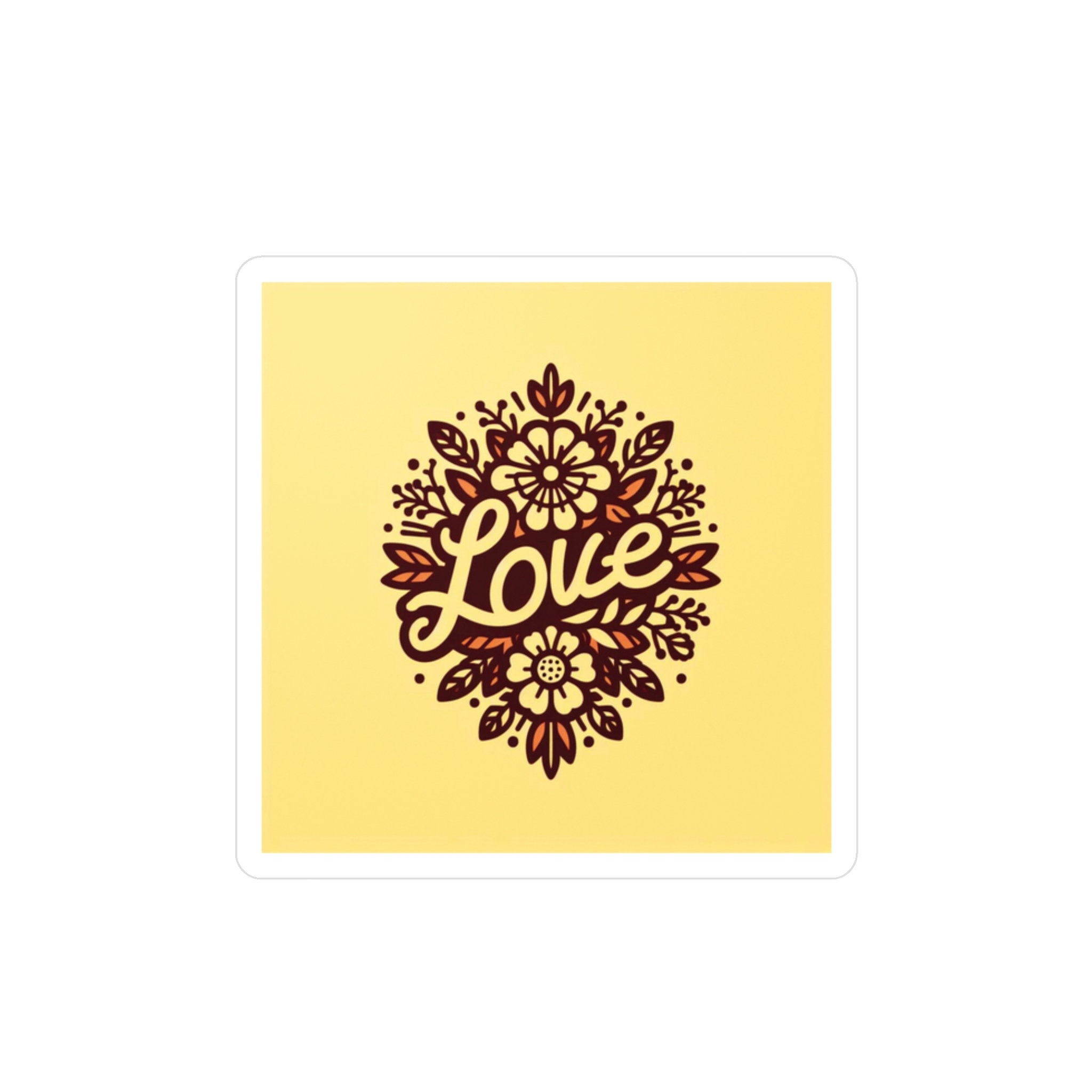 Vintage Love Logo Sticker - Etsy