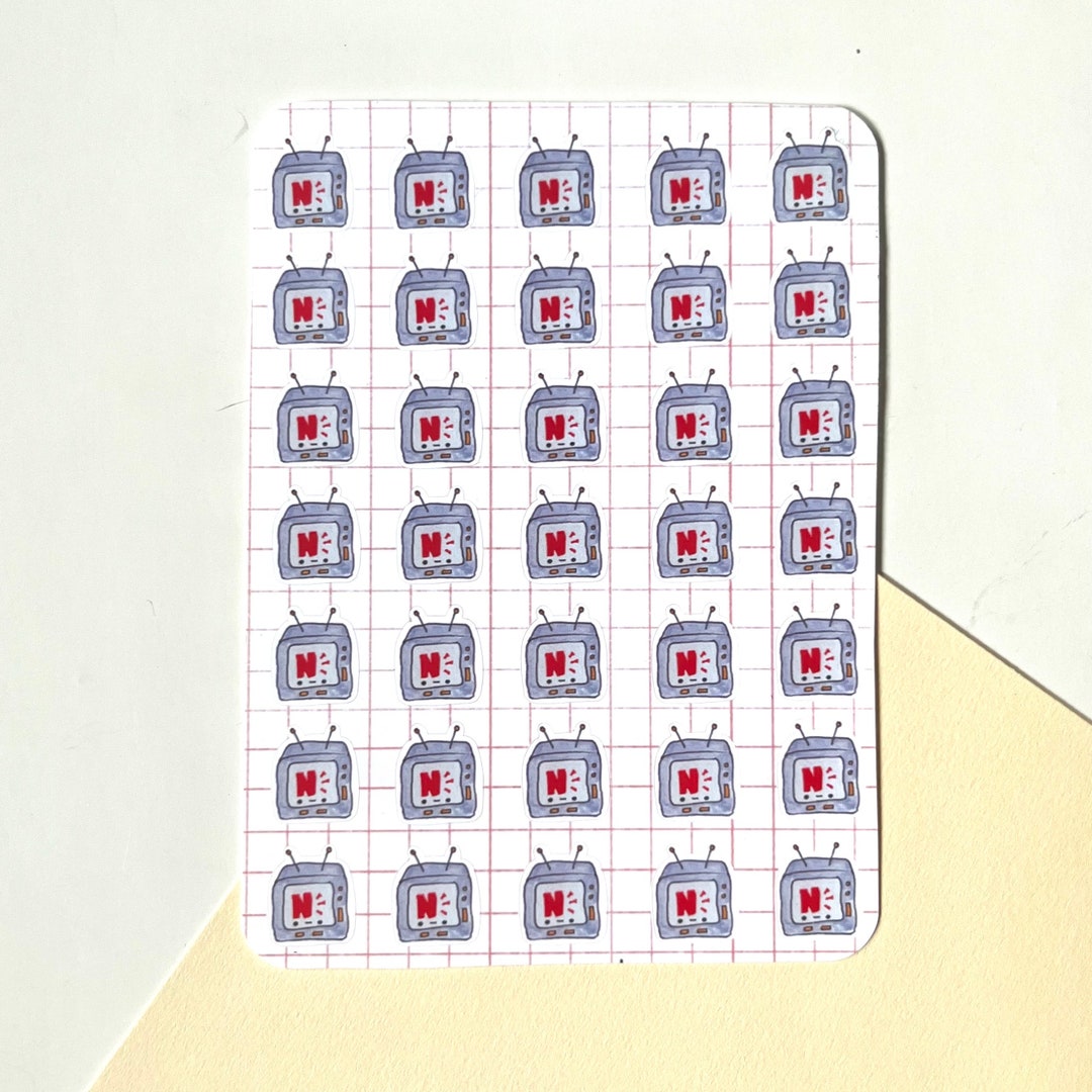 Kawaii Mini Netflix TV Stickers, Mini Icon Stickers, Tv Bullet Journal ...