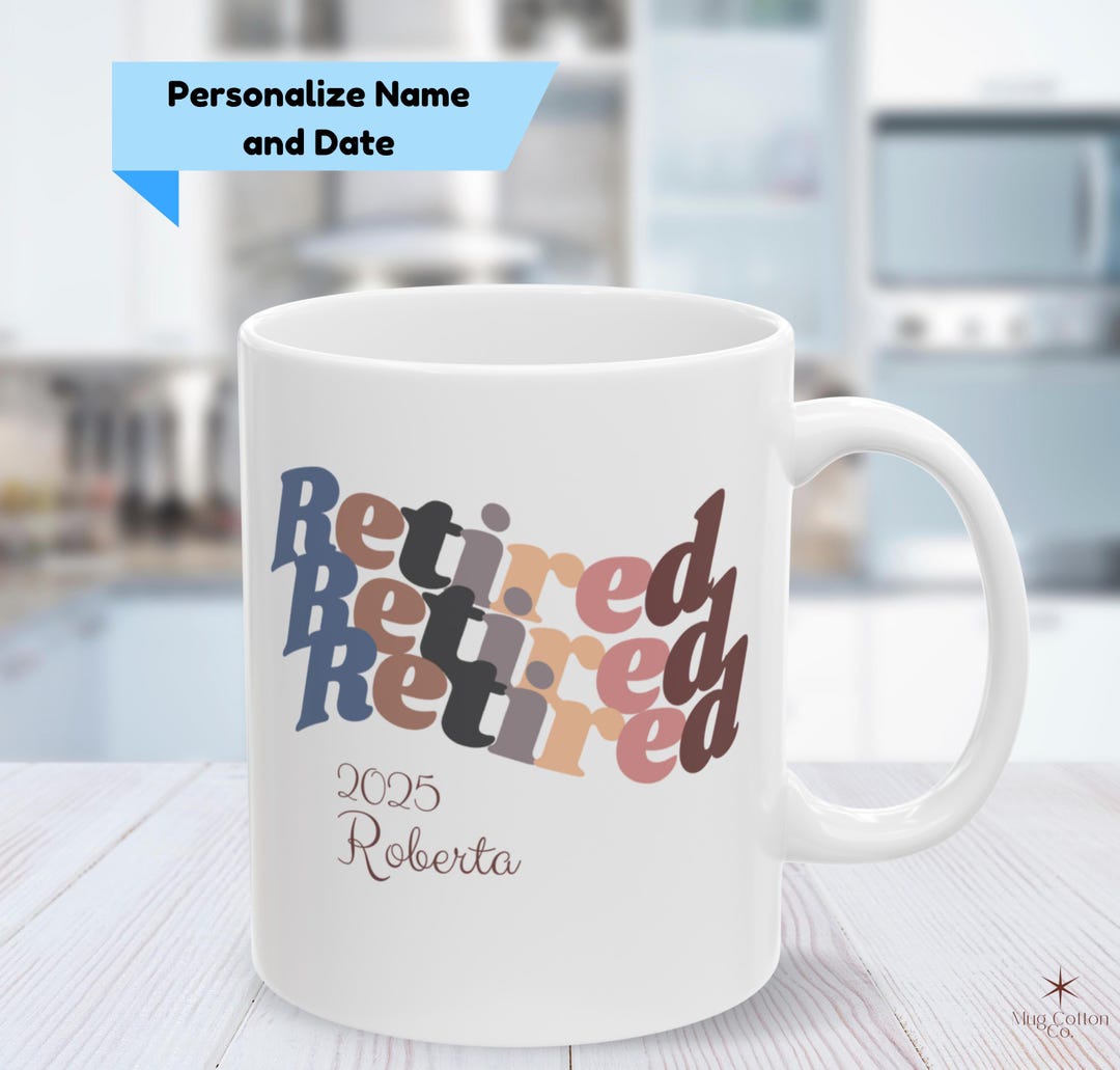 Personalized Retirement Mug, Custom Retirement Gift for Men and Women ...