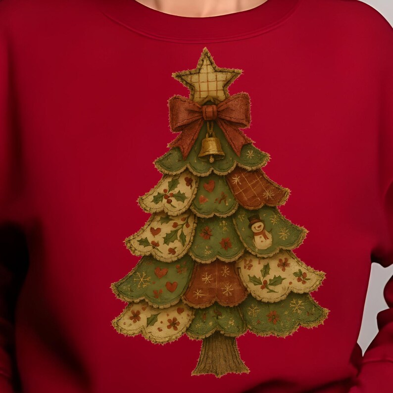 Patchwork Christmas Tree Png Muted Color Pallette Christmas Tree Png ...