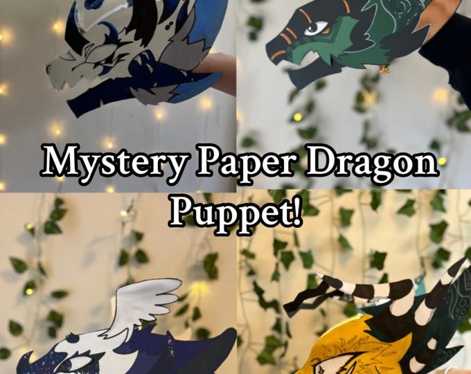 Handmade Paper Dragons Paper Dragon Puppet - Porcelain Themed - Etsy