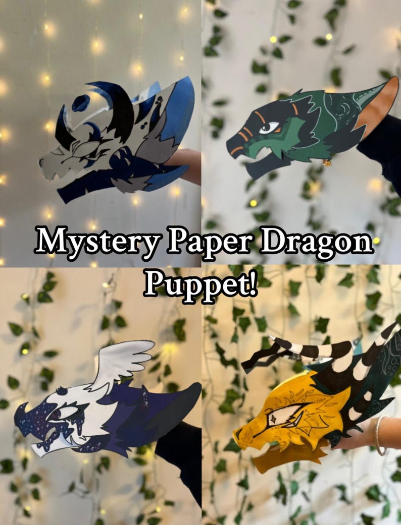 Mystery Paper Dragon Puppet - Etsy