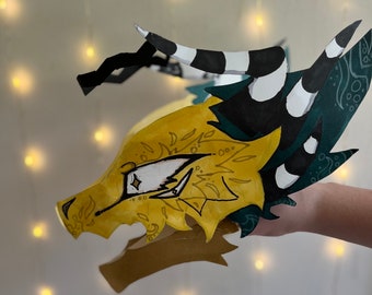 Paper Dragon Puppet Gift Box, Tiktok Dragon, Dragonpuppet, Paper Craft ...