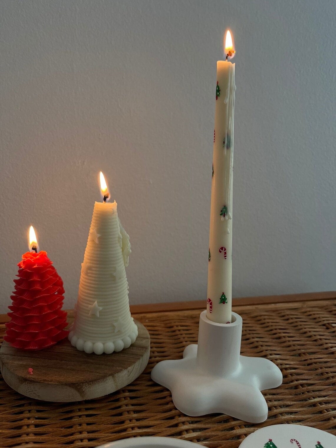 Christmas Taper Candles, Taper Candle, Taper Candles Holder, Christmas ...