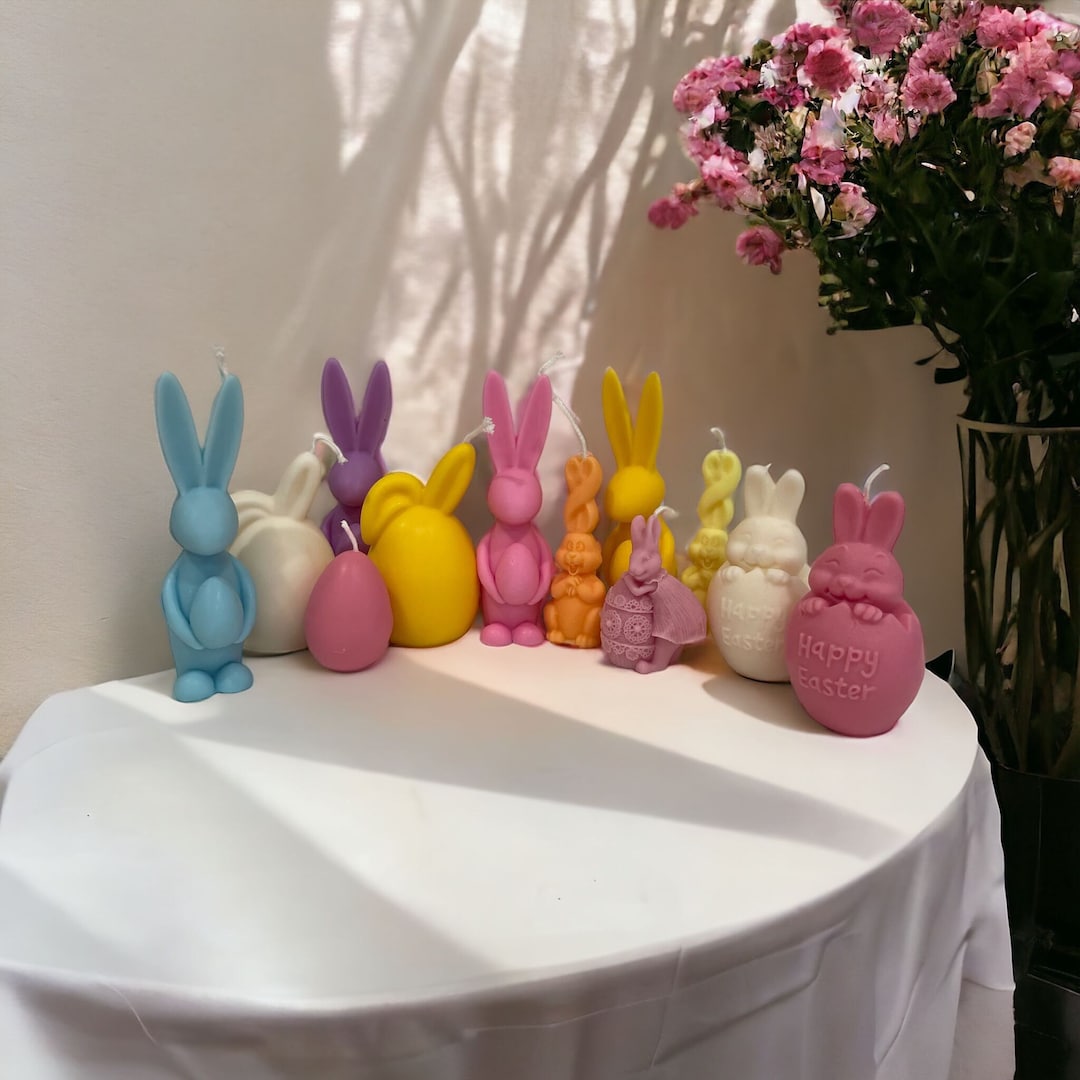 Easter Candles, Easter Bunny Candles, Cute Easter Candles, Rabbit ...