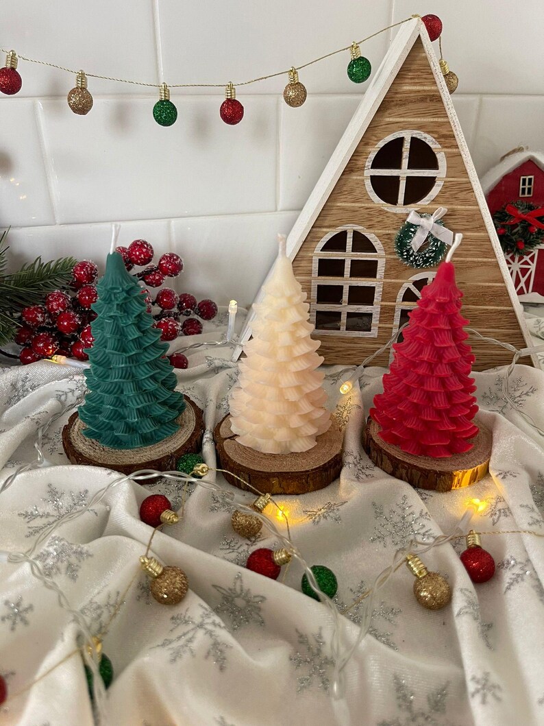 Christmas Tree Candles, Christmas Candle - Etsy