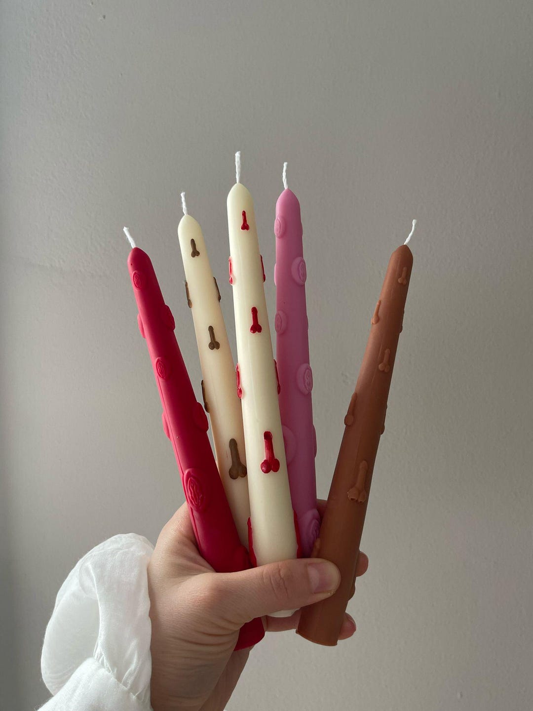 Handmade Novelty Taper Candles, Natural Soy & Beeswax Set Candle - Etsy