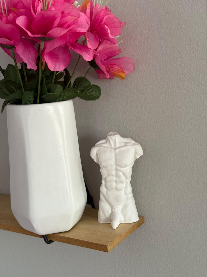 Handmade Concrete Male Torso Sculpture, Body Positive Decor - Etsy