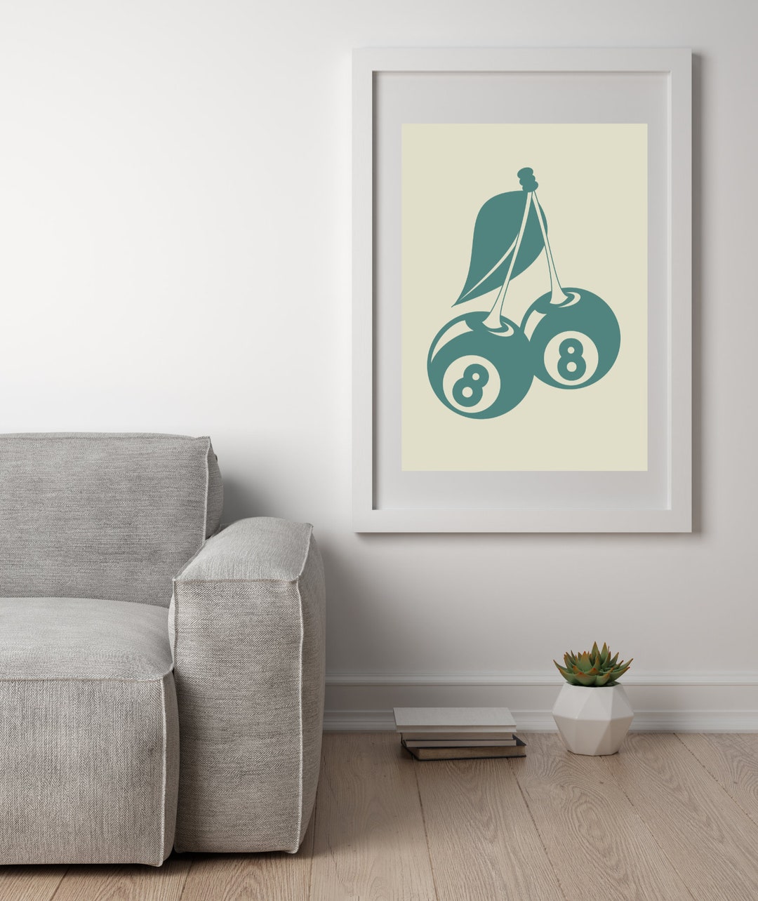 8-ball Cherry Downloadable Poster, Baby Blue - Etsy