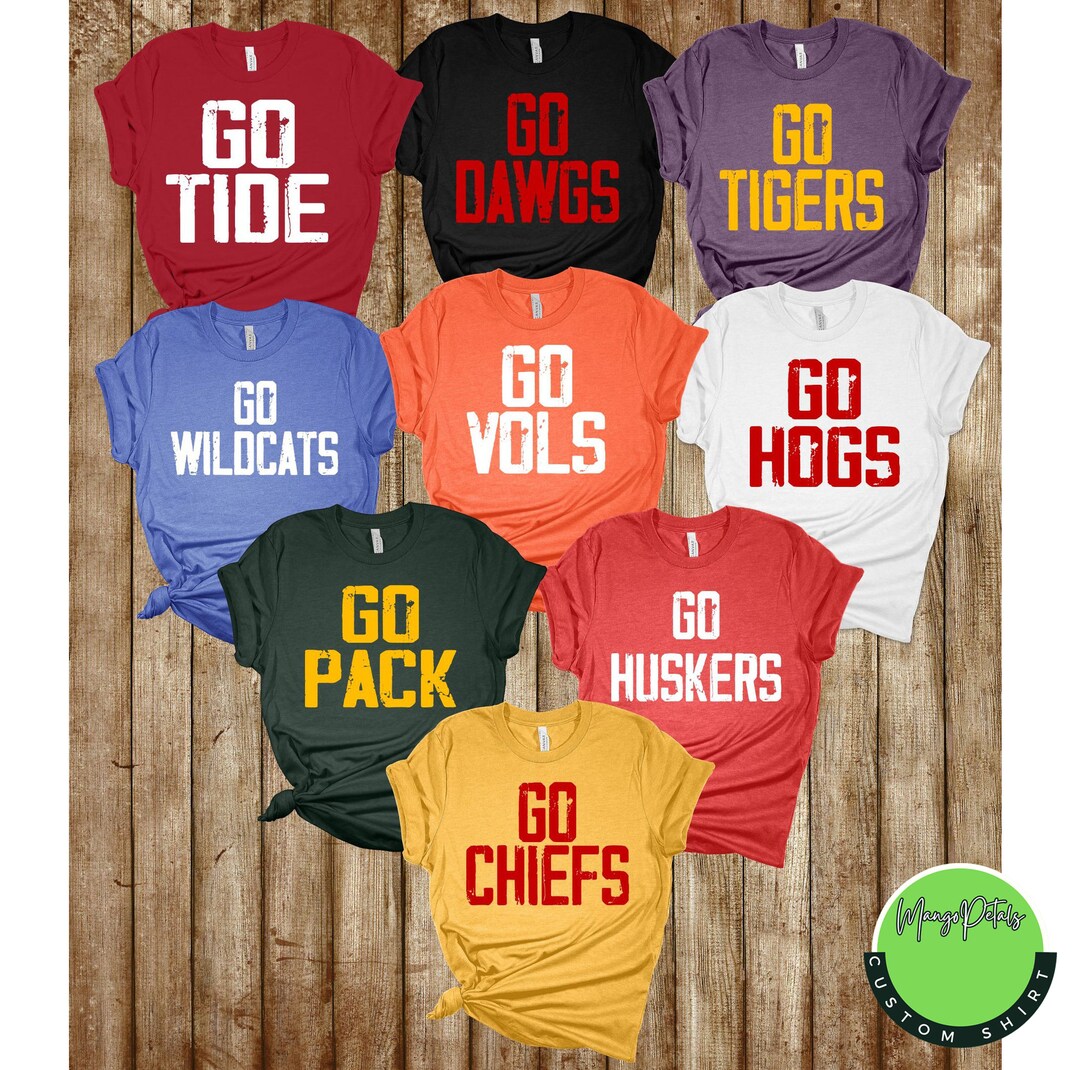 Custom Go Team Shirt, Go Football Custom Mascot Shirt, Custom School ...