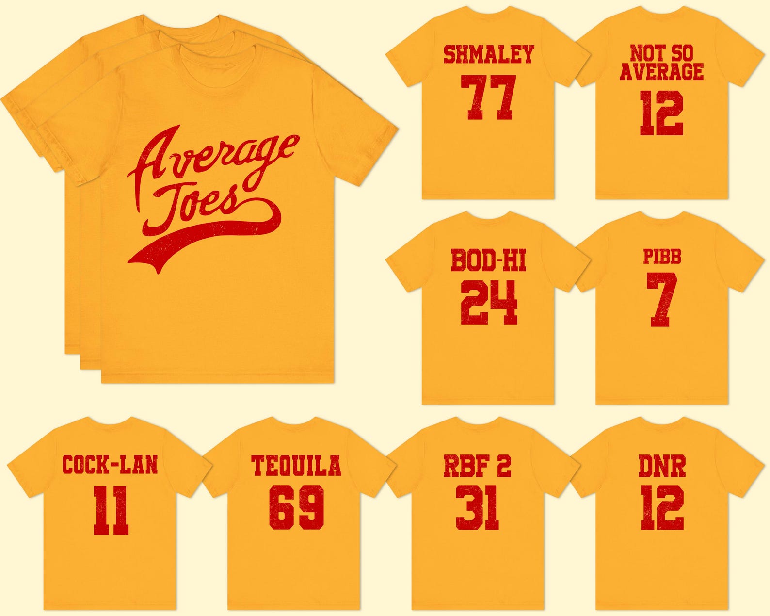 Average Joes Halloween Costume, Dodgeball Team Uniform, Custom Average ...
