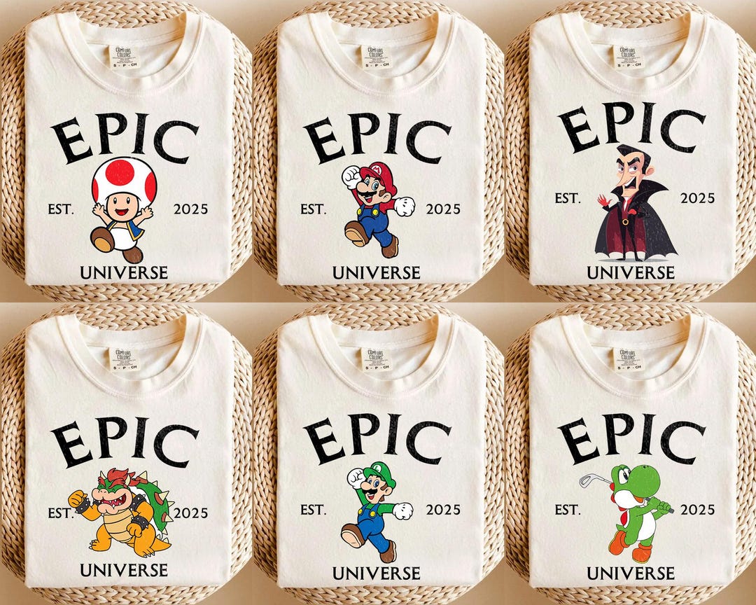Vintage Super Mario Epic Universe Custom Shirt, Epic All Character ...