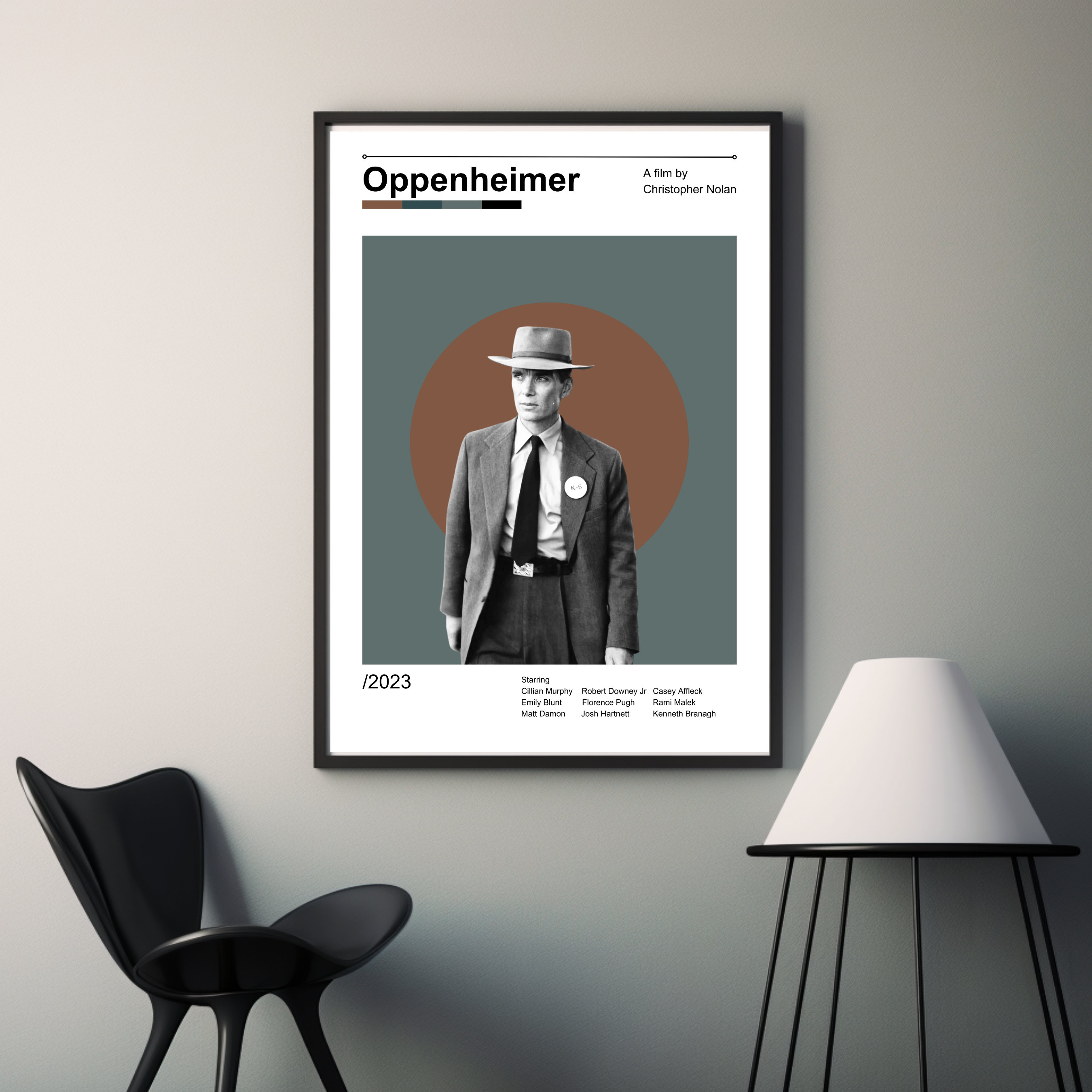 Oppenheimer Poster Minimal Retro Design A4/A3/A2 - Etsy