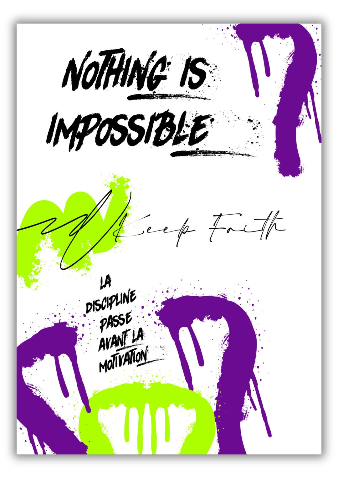 Nothing is Impossible Digital Art Print Instant Download Office Wall ...