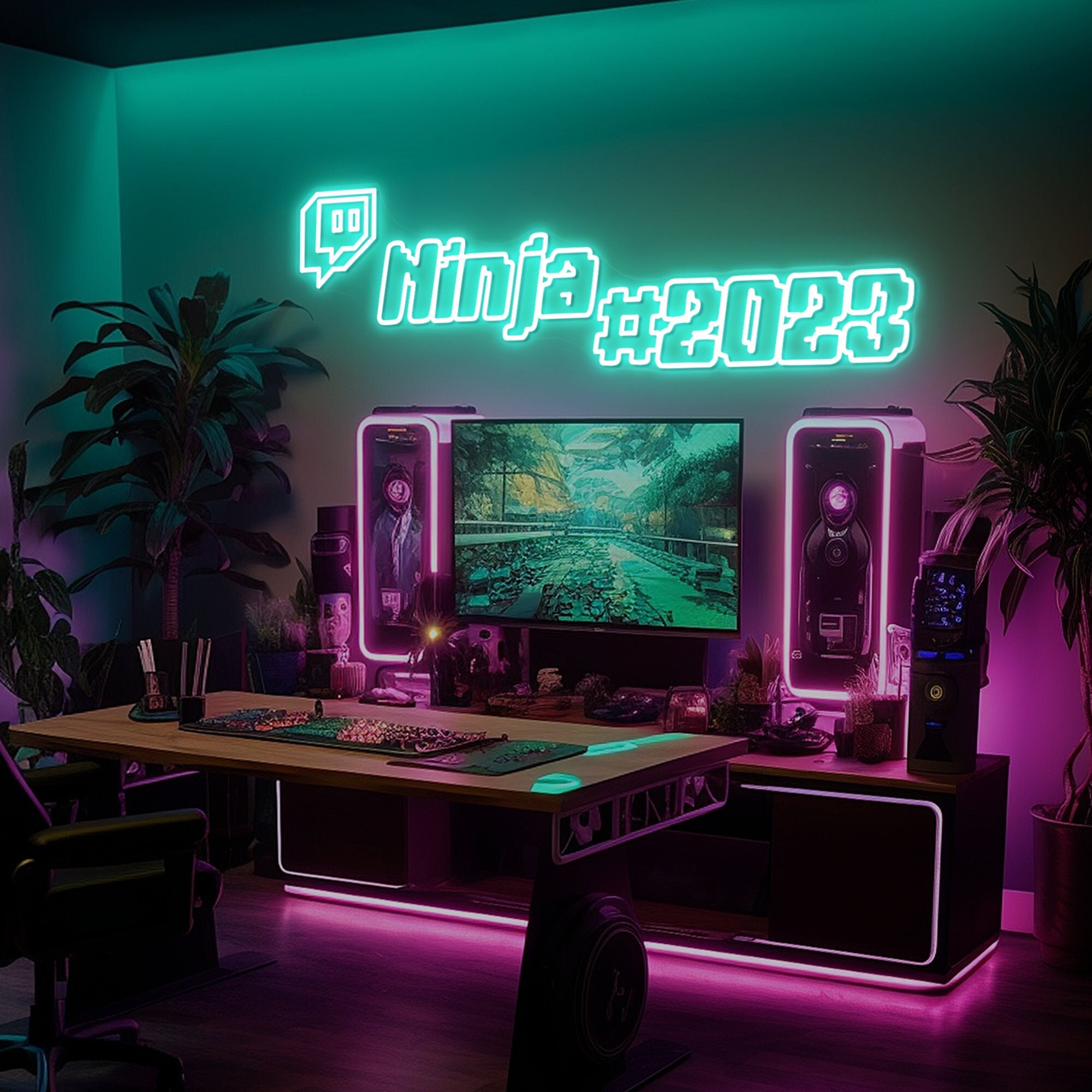 Custom Game Room Neon Sign, Personalize Gamer Neon, Gamer Tag Neon ...