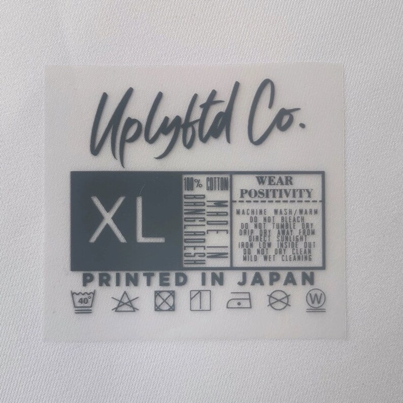 CUSTOM 500 Tagless Clothing Labels,tagless Labels, Iron on Printed ...