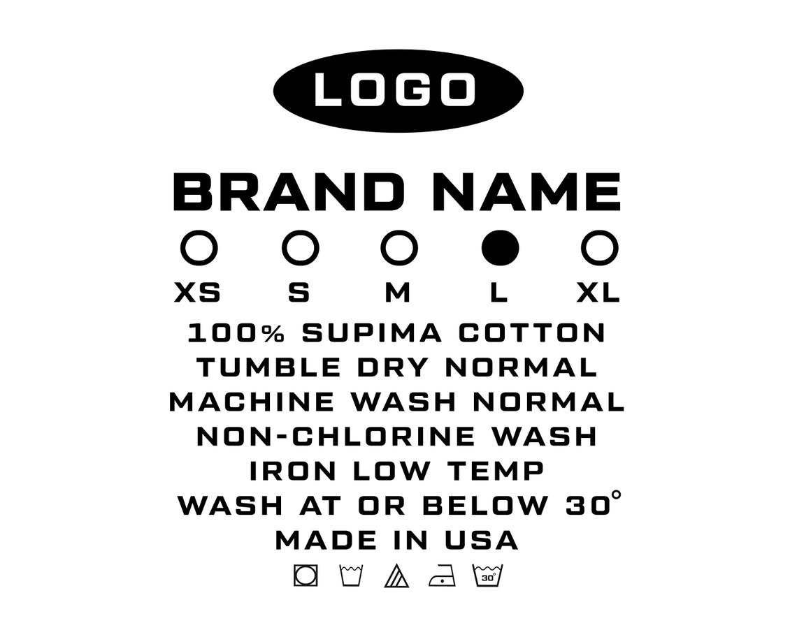 Neck Label Template - [streetwear Vol. 1] | Editable Clothing Template ...