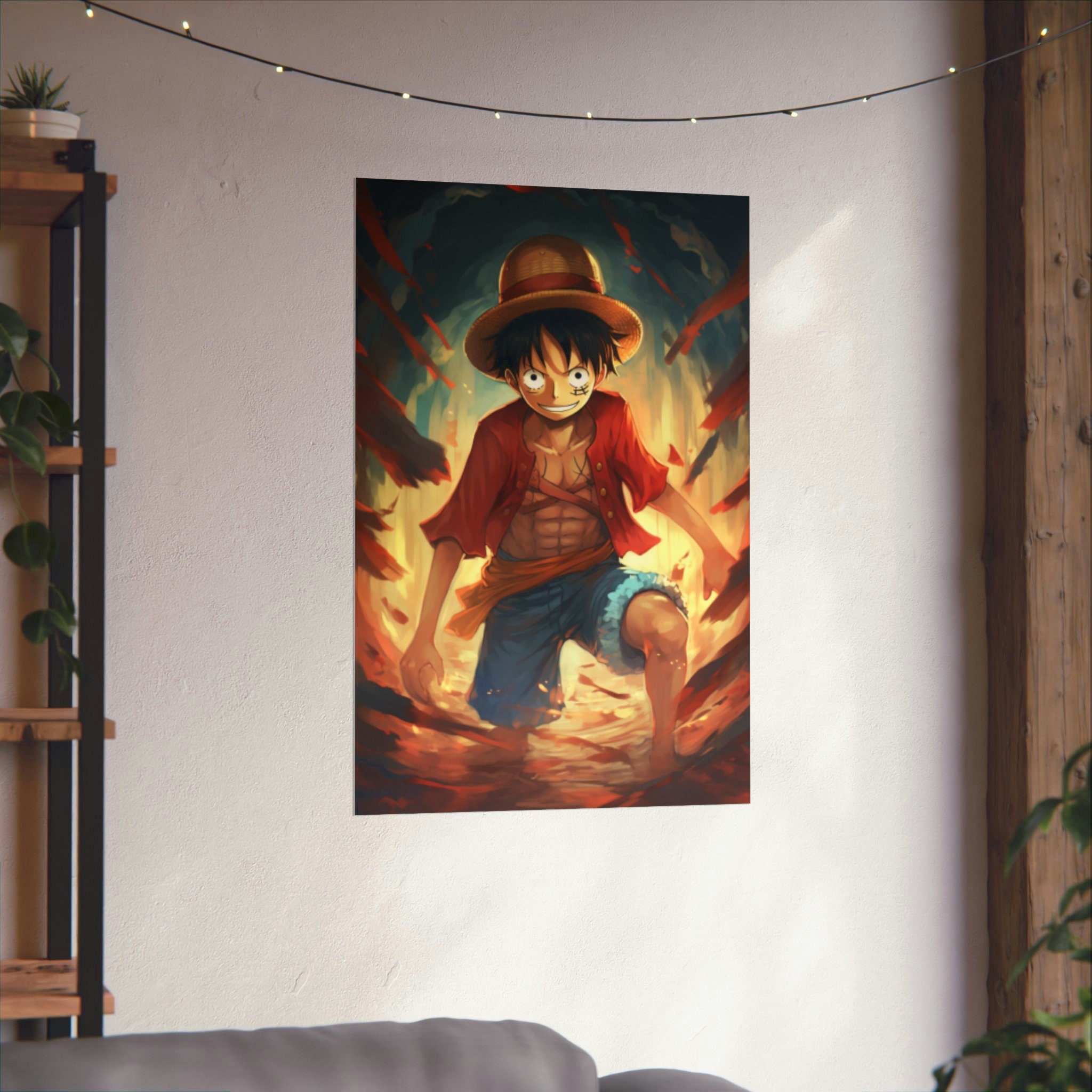 Matte Vertical Luffy One Piece Anime Poster Vibrant Matte Vertical ...