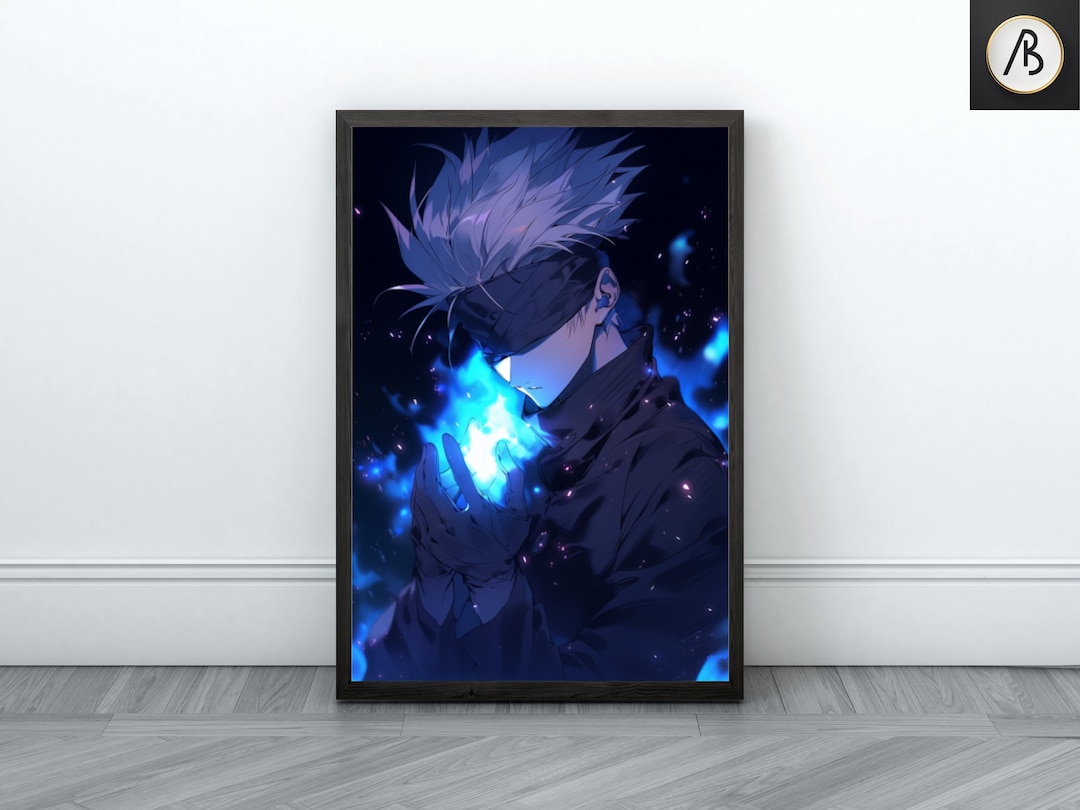 Buy Satoru Gojo Poster Jujutsu Kaisen Anime Wall Art gift for Anime ...