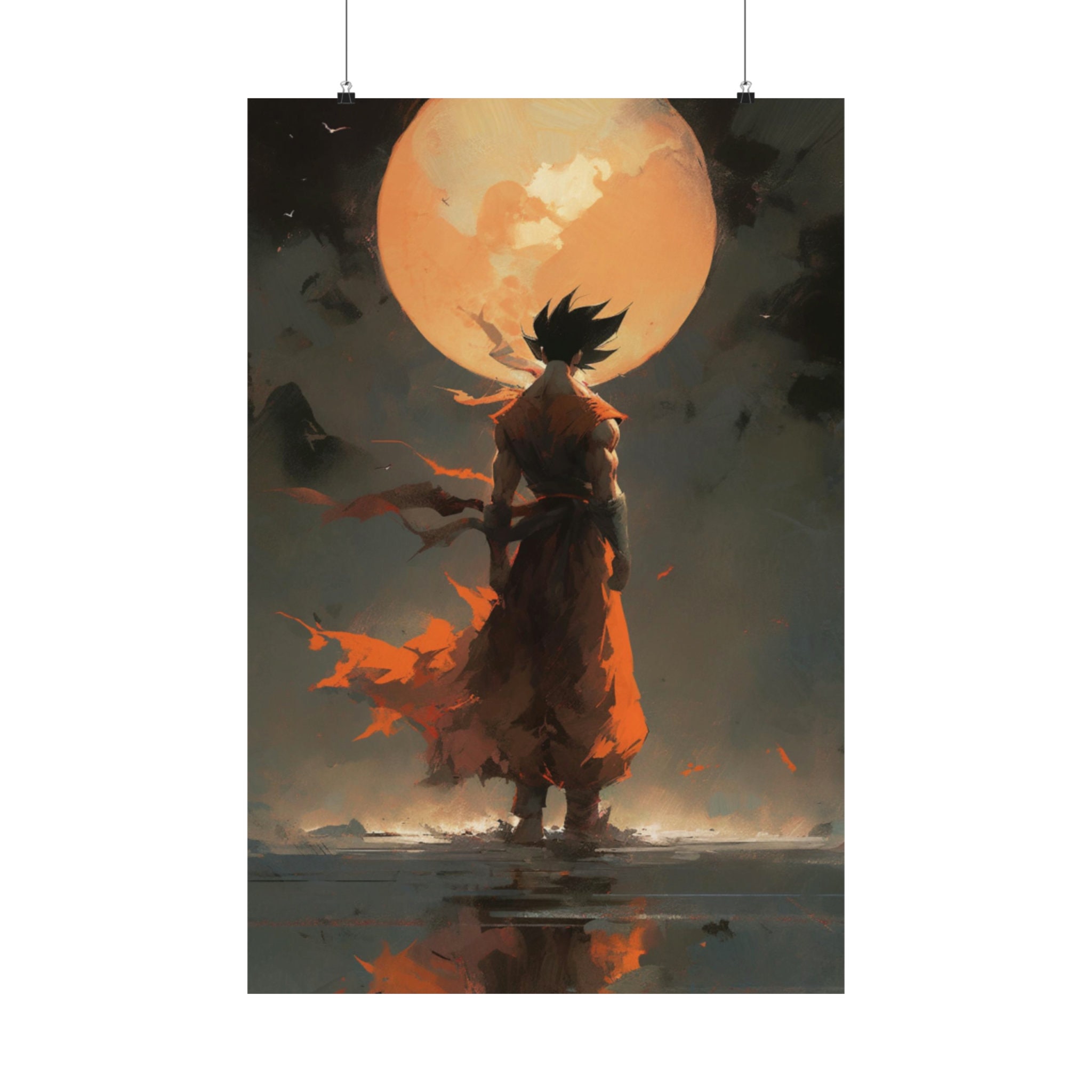Goku Painting Poster Goku Matte Poster Vibrant Dragon Ball Z Wall Art ...