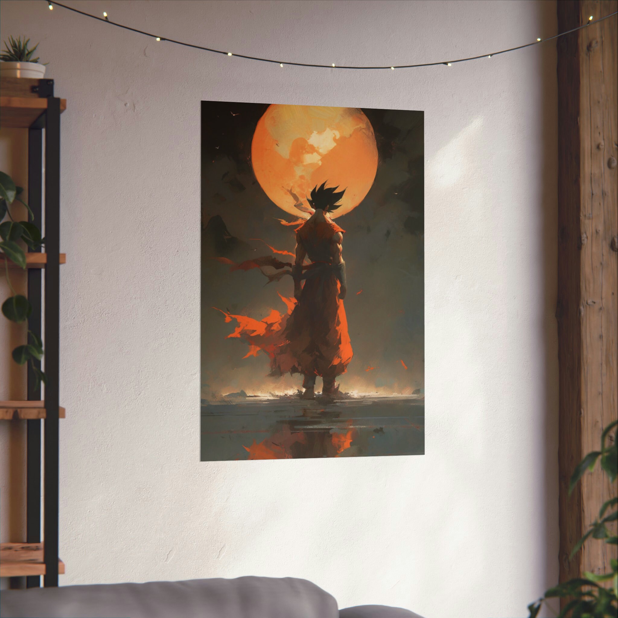 Goku Painting Poster Goku Matte Poster Vibrant Dragon Ball Z Wall Art ...