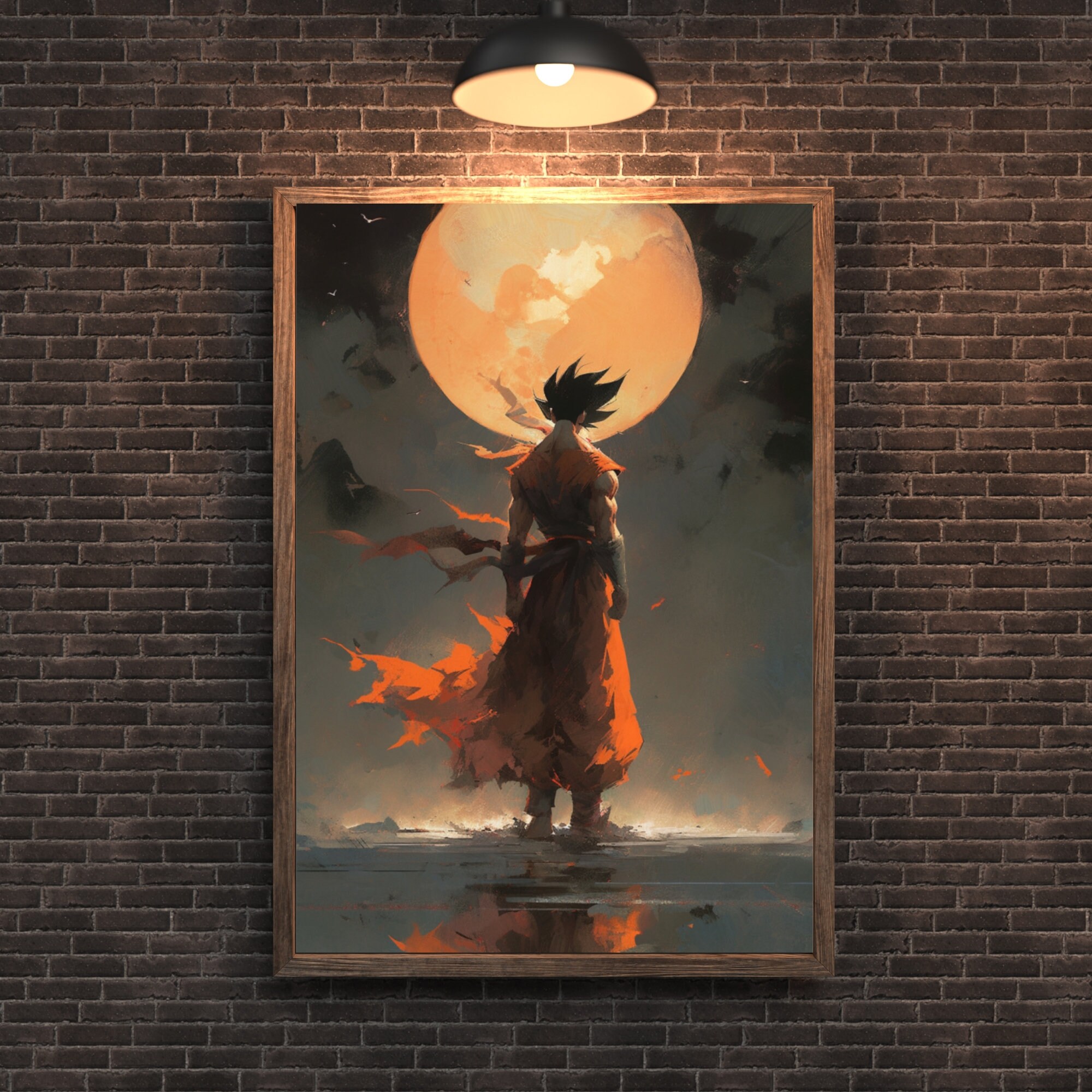 Goku Painting Poster Goku Matte Poster Vibrant Dragon Ball Z Wall Art ...
