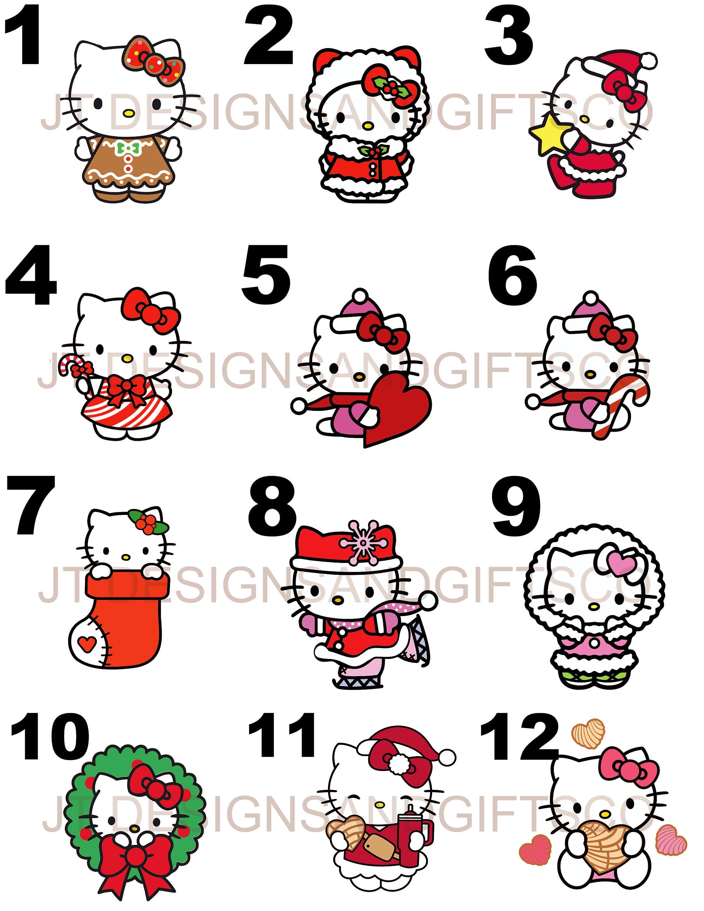 Personalized Hello Cat, Kawaii Kitty Christmas Ornament Pink Snowflake Background Double Sided ...