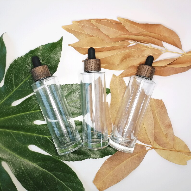 100ML Clear Glass Essential Oil Dropper Bottle, Empty Tincture Bottle ...