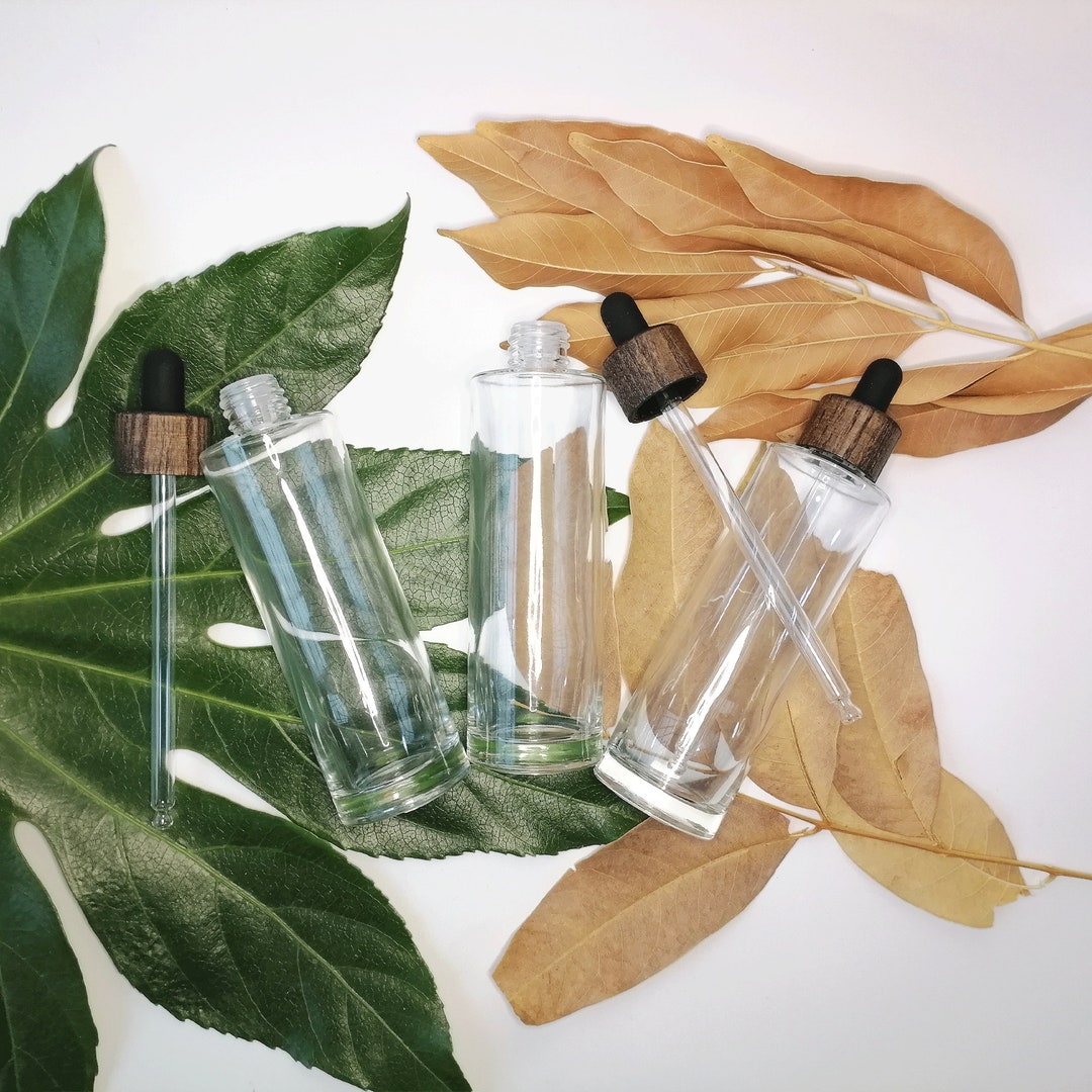 100ML Clear Glass Essential Oil Dropper Bottle, Empty Tincture Bottle ...