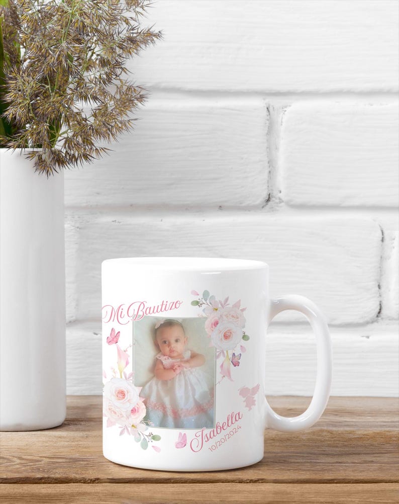 Personalized Baptism Mug: Photo & Name Souvenir Gift (11oz) - Etsy