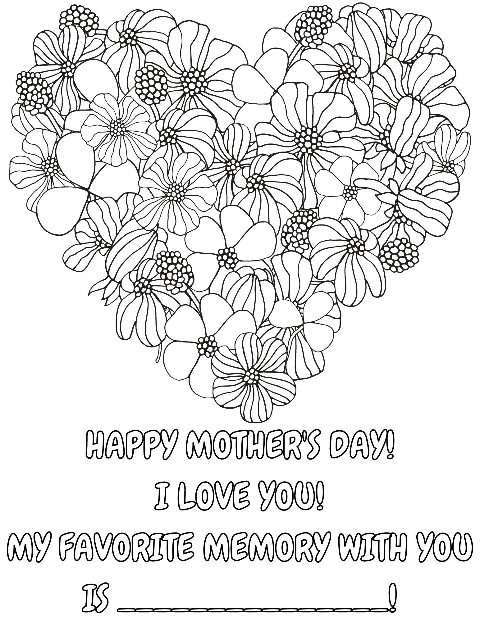 Mother's Day Coloring Page: Celebrate Mom With Creativity - Etsy