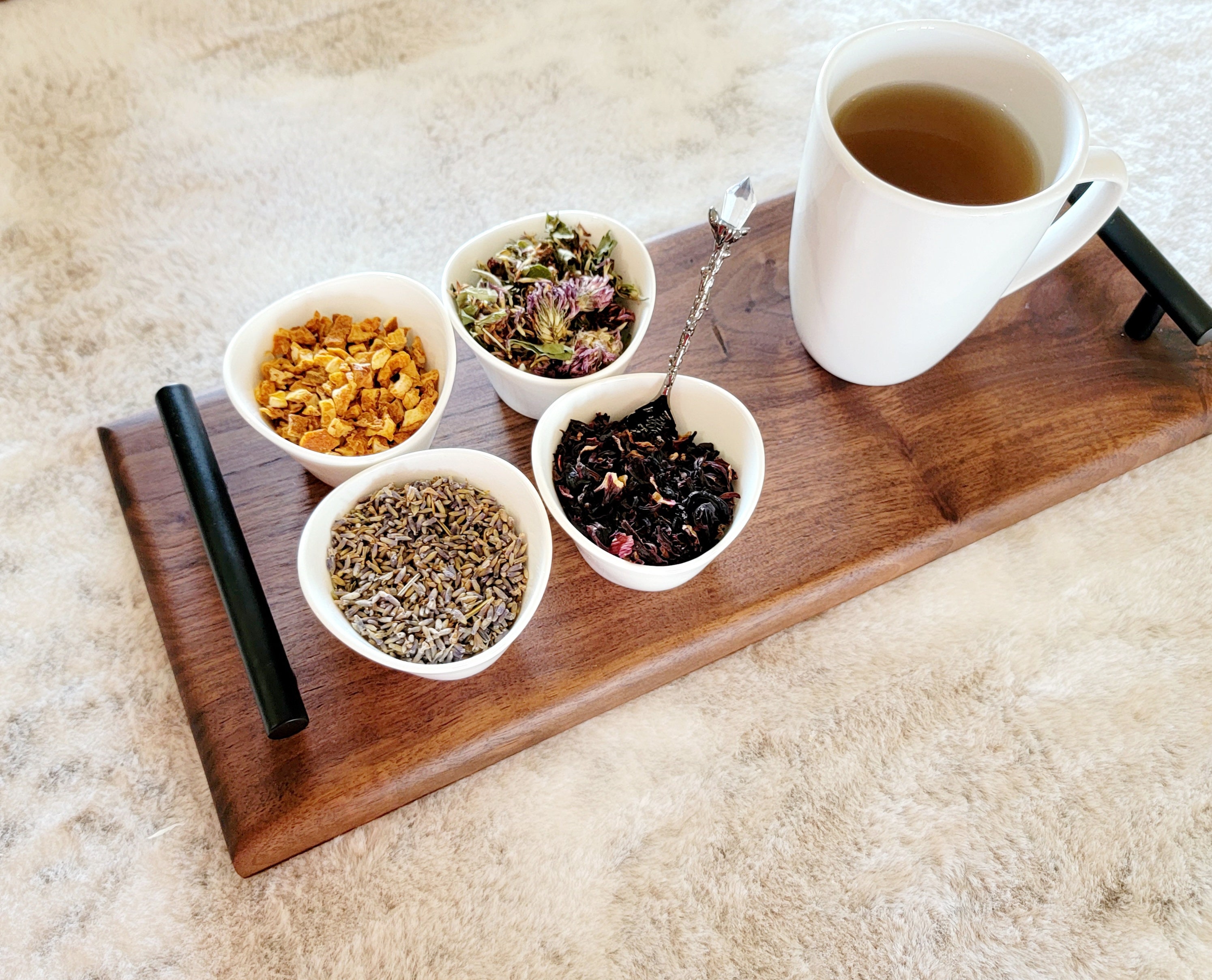 Wooden Tea Tray Afternoon Tea Tray Board Server With Handles ...