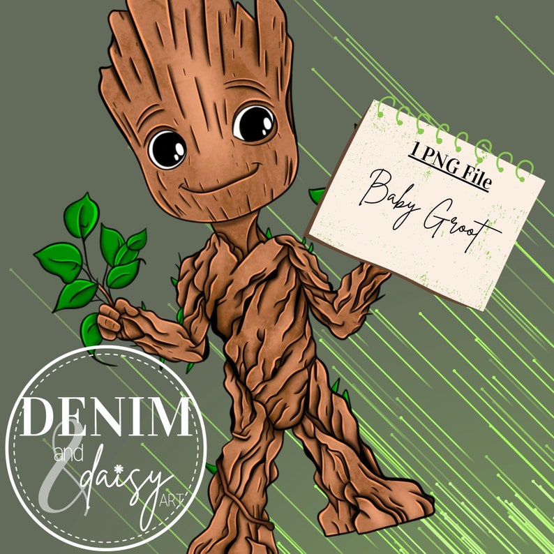 Baby Groot Png, Sublimation Design, Digital Illustration, Instant ...