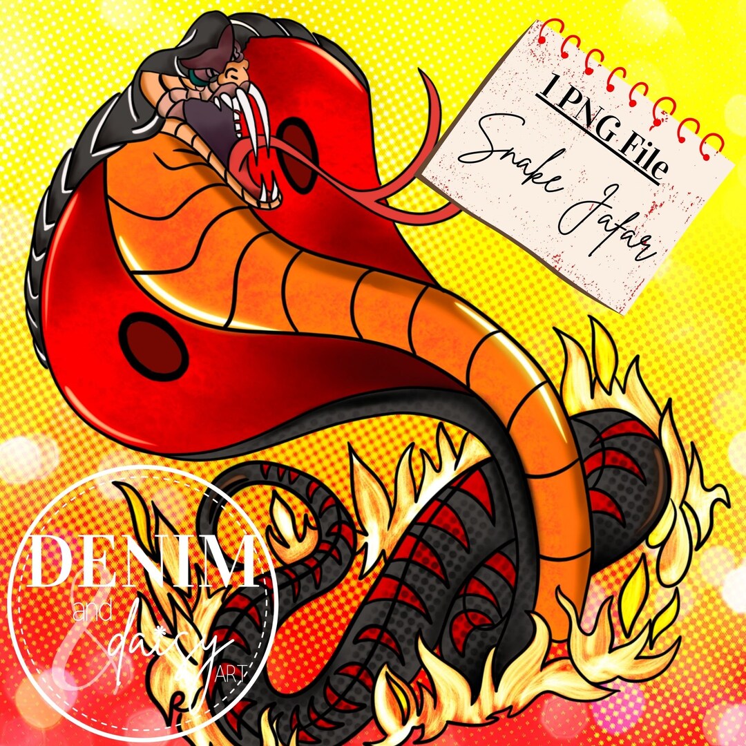 Jafar as a Snake Png, Sublimation Design, Digital Illustration, Instant ...
