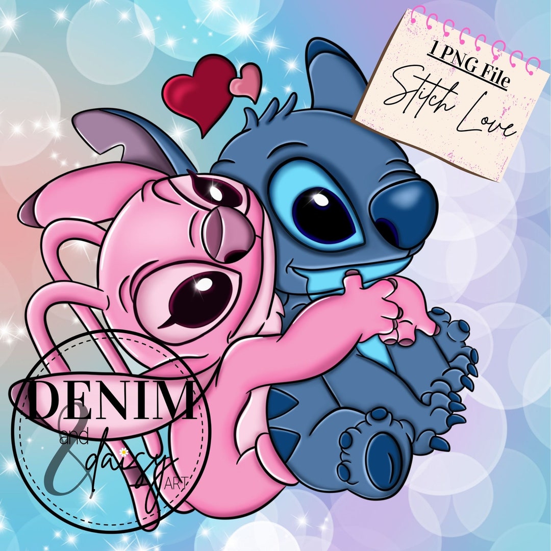 Angel and Stitch Png, Sublimation Design, Digital Illustration, Instant ...