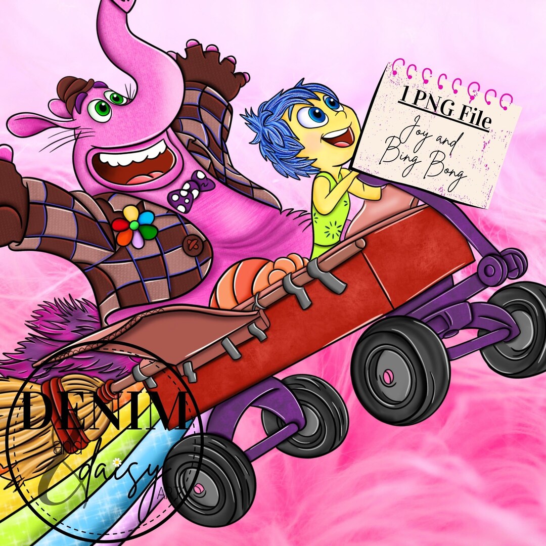 Joy and Bing Bong Png, Sublimation Design, Digital Illustration ...