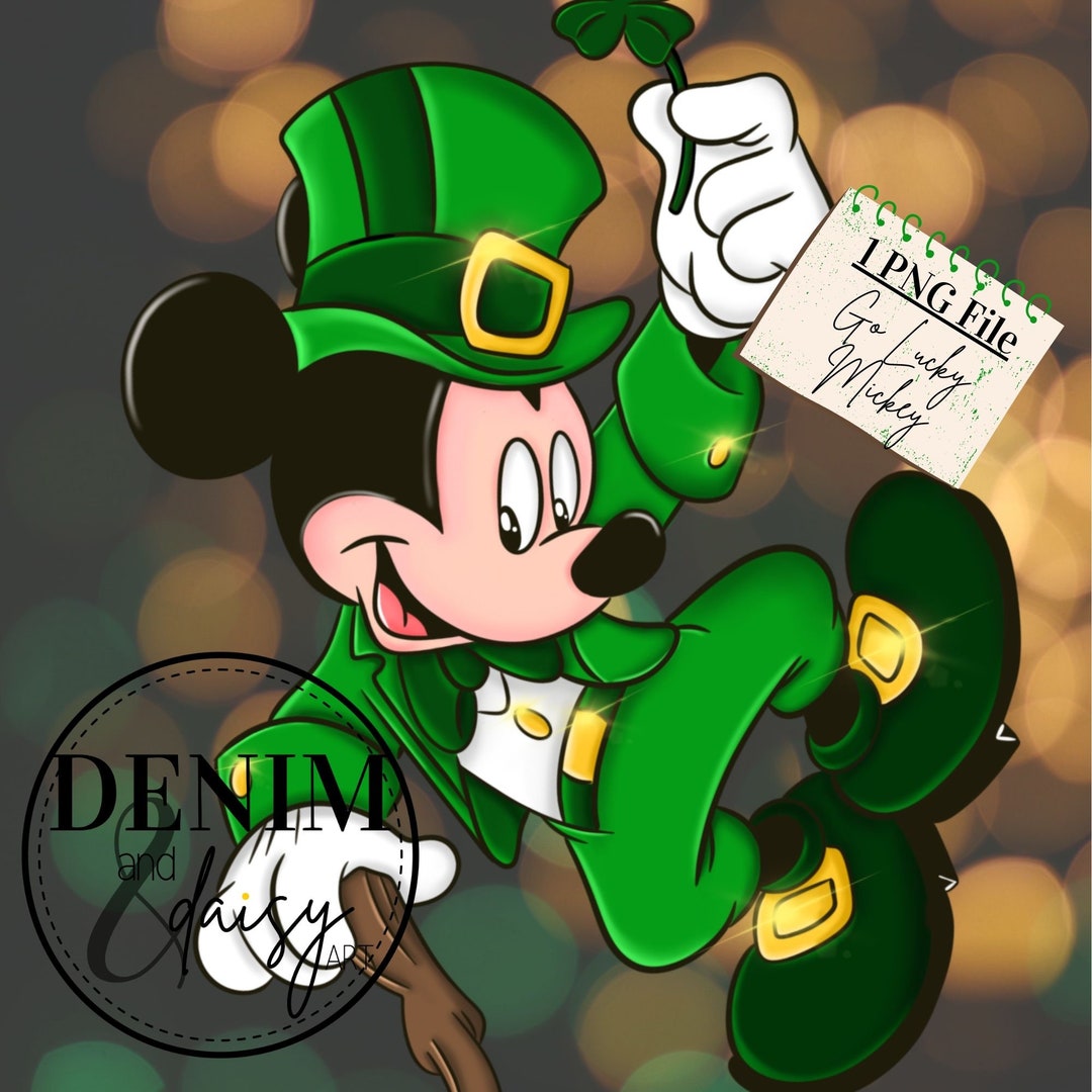 Lucky Mickey Png, Sublimation Design, Digital Illustration, Instant ...