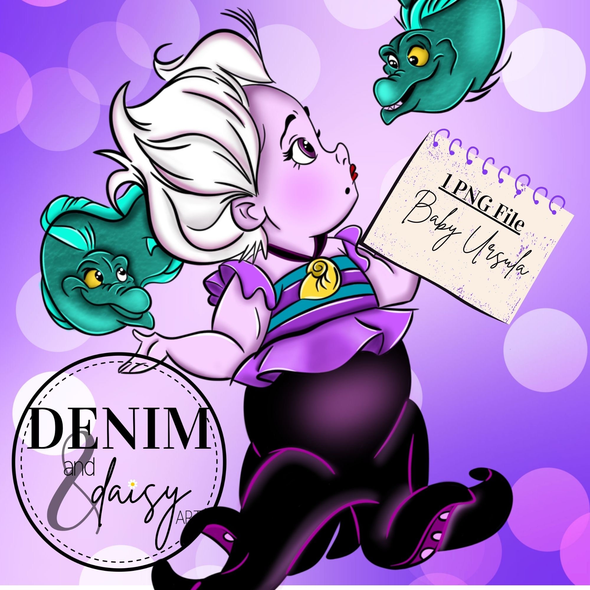 Toddler Ursula Png, Sublimation Design, Digital Illustration, Instant ...