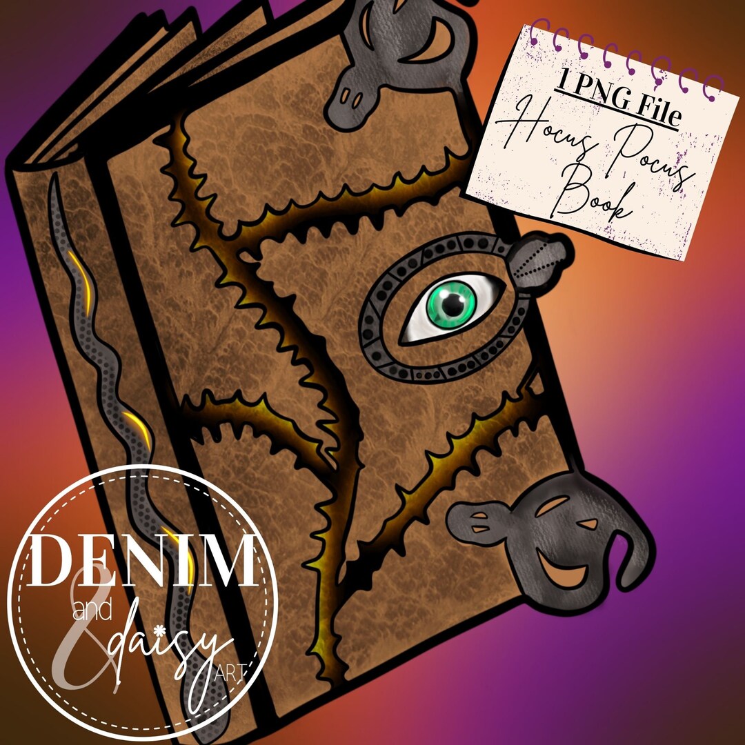 Book From Hocus Pocus, Sublimation Design, Digital Illustration ...