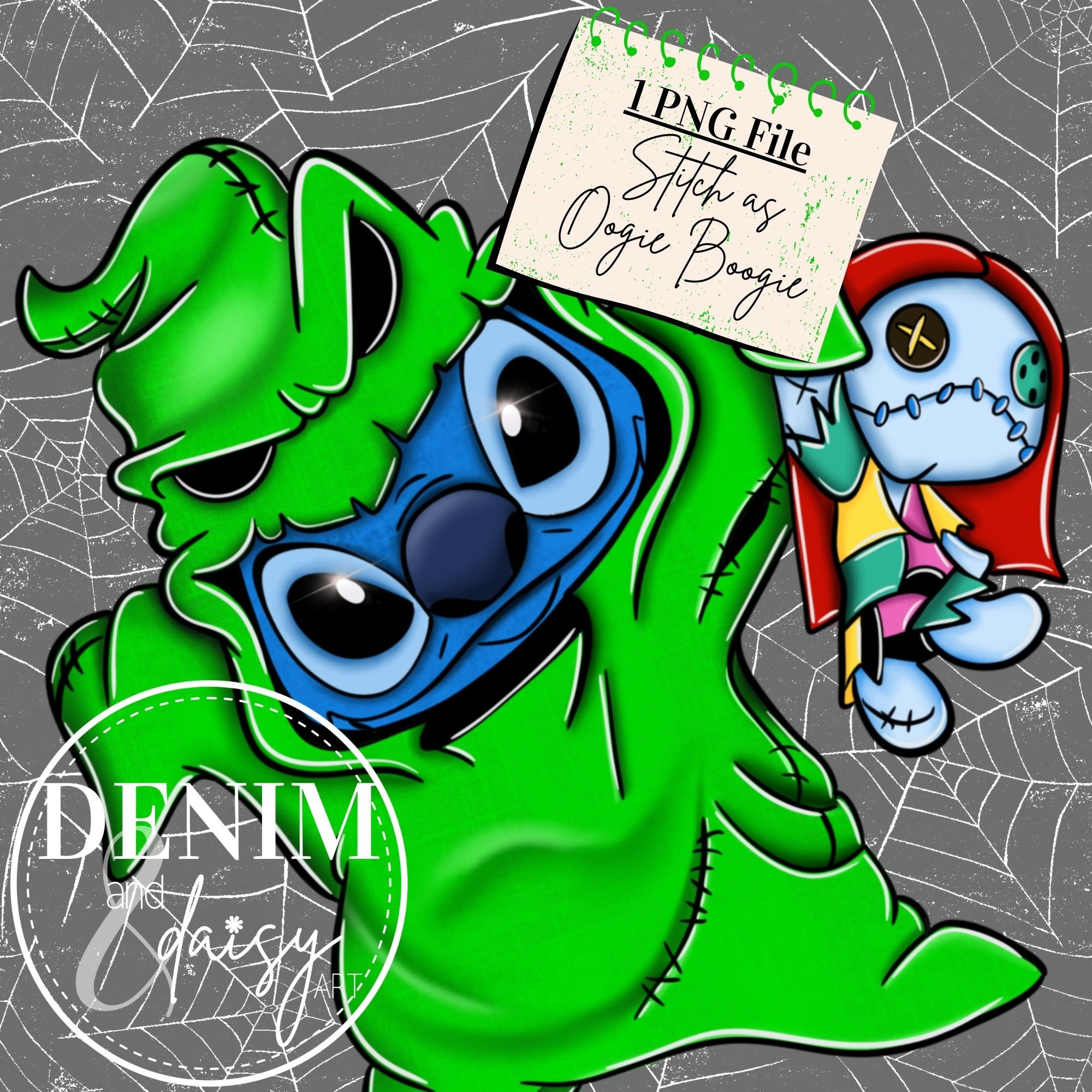 Stitch Dressed as Oogie Boogie, Sublimation Design, Digital ...