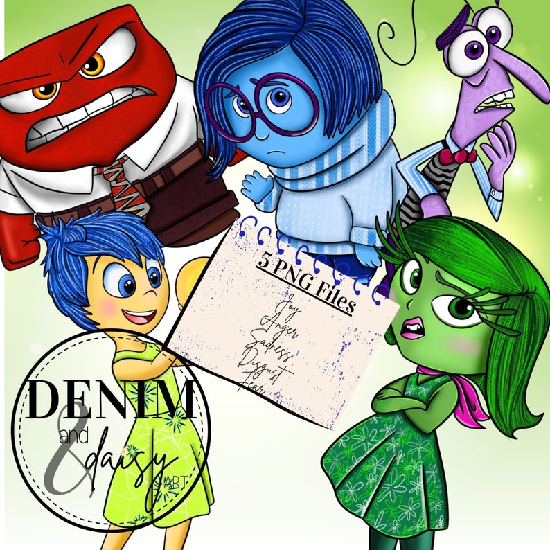 Inside Out Emotions Png, Sublimation Design, Digital Illustration ...