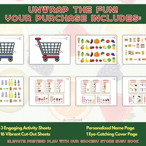 Printable Preschool Grocery Store Busy Book Role Playing, Quiet Book - Etsy