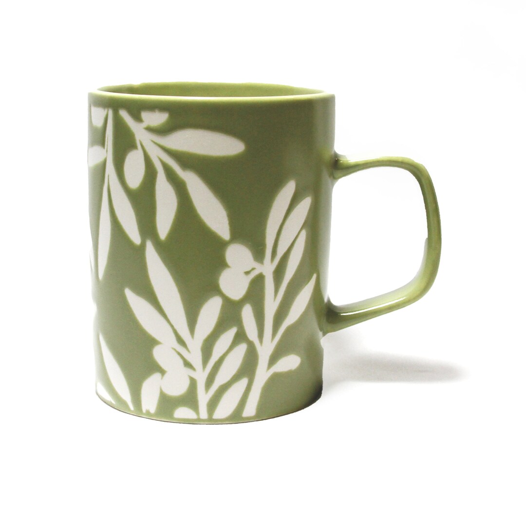 Olive Branch Ceramic Mug - Etsy