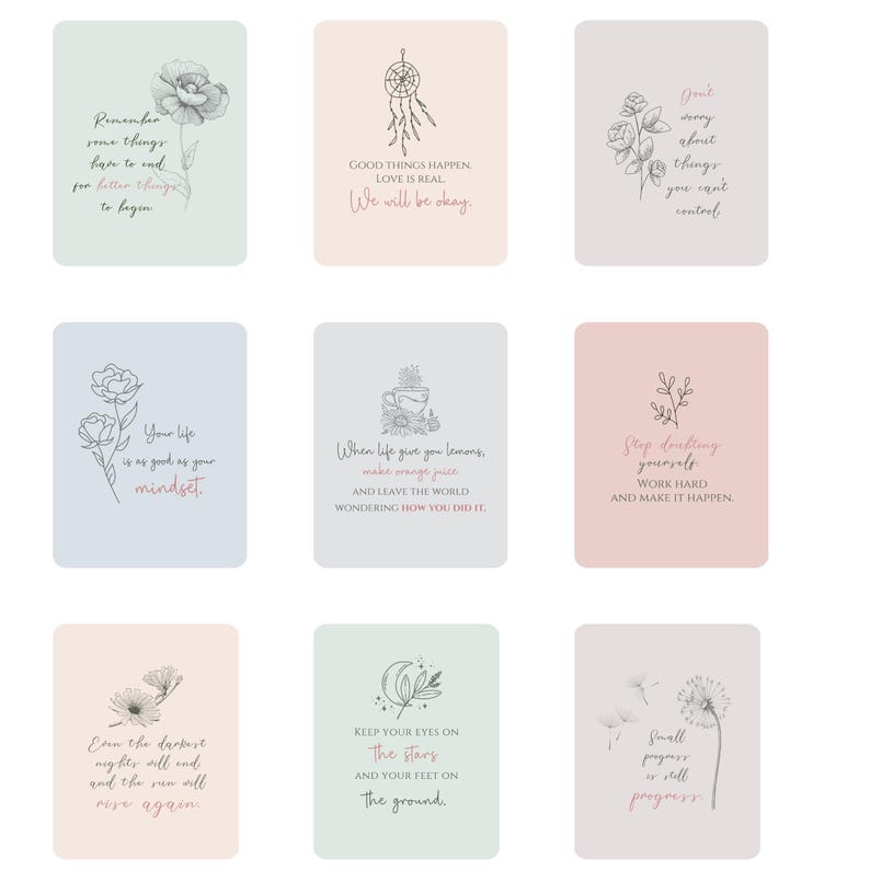 30 Empowering Affirmation Cards for Self-love, Manifestation, and ...
