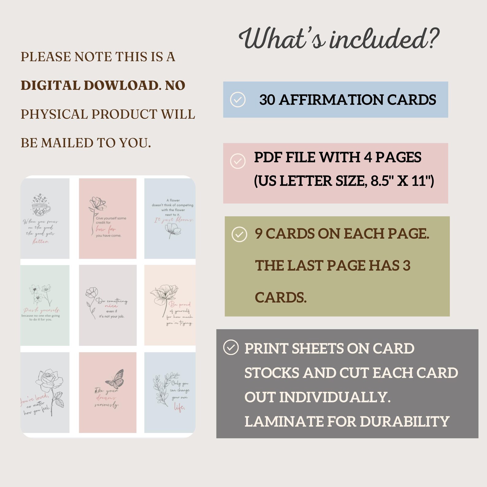 30 Empowering Affirmation Cards for Self-love, Manifestation, and ...