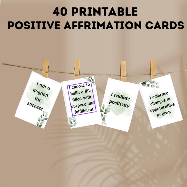 Positive Self-love Affirmation Cards | Boost Confidence | Daily ...