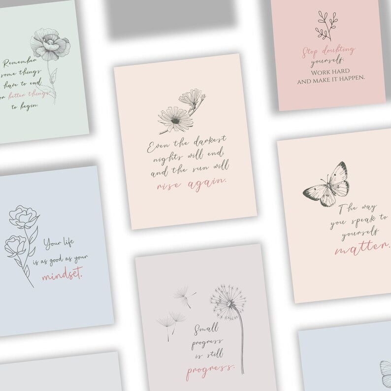 30 Empowering Affirmation Cards for Self-love, Manifestation, and ...
